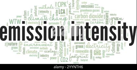 Emission Intensity word cloud conceptual design isolated on white ...