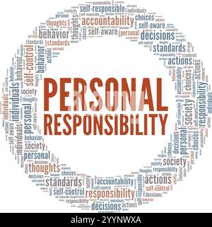 Personal Responsibility word cloud conceptual design isolated on white ...