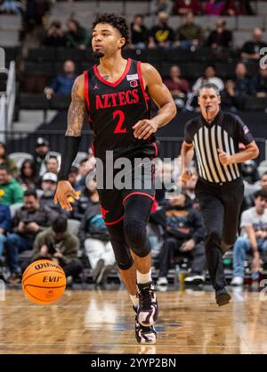 San Diego State guard Nick Boyd (2) shoots over UNLV forward Jeremiah Cherry (45) during the ...