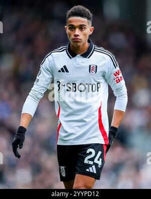 Joshua King of Fulham looks on during the Premier League match Fulham ...