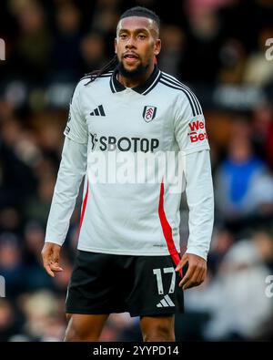 Alex Iwobi of Fulham looks on during the Premier League match Newcastle ...