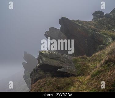 Winking man rock Ramshaw Rocks bouldering climbing crag The Roaches ...