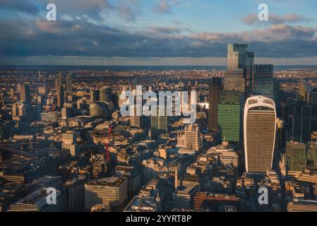 A breathtaking view of London's iconic skyline, stretching along the ...