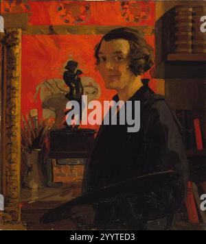 This self-portrait by Dorothy Carleton Smyth, painted in 1921, is held ...