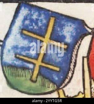 Double Cross of the Jagiellonian dynasty on a blue (azure) background ...