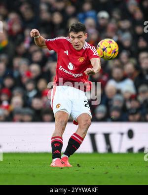 Manuel Ugarte of Manchester United passes the ball during the Premier ...