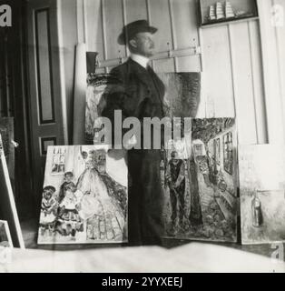 Edvard Munch - Self-Portrait at 53 Am Strom in Warnemünde Stock Photo ...