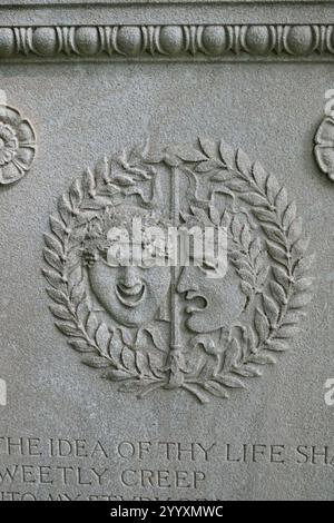 Edwin Booth back - Mount Auburn Cemetery Stock Photo - Alamy