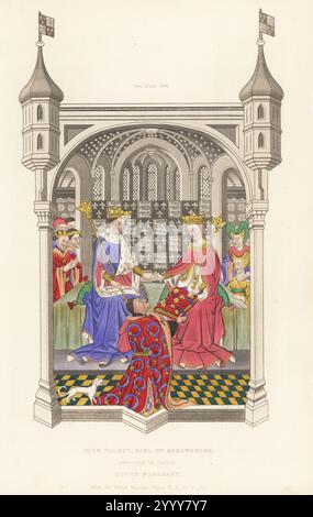 The illuminated manuscript 'Royal MS 15 E VI 405r' shows Henry VI ...