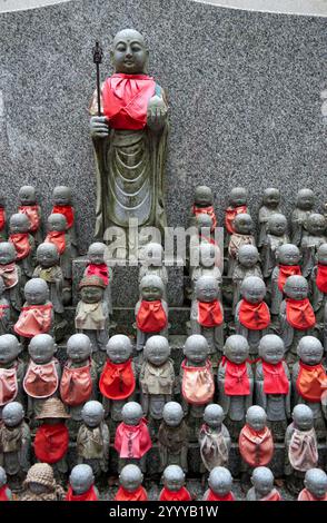 Jizo statues are small stone statues that represent Jizo Bosatsu, a ...