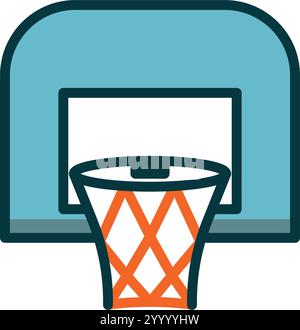Basketball hoop icon features a dynamic and sporty design, perfect for ...