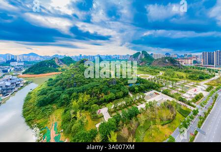 Aerial view of Shanshui Park, Guilin, Guangxi, China Stock Photo - Alamy
