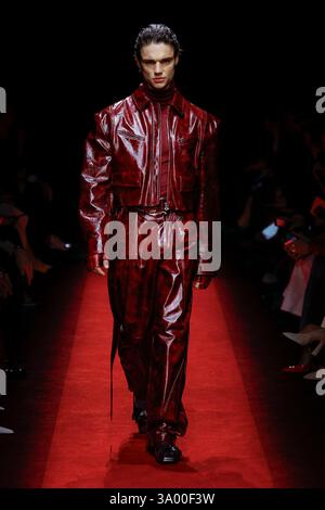 Milan, Italien. 01st Mar, 2025. FERRARI Autumn-Winter 2025 runway ...