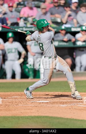 Charlotte 49ers Dawson Bryce (18) bats during an American Athletic ...