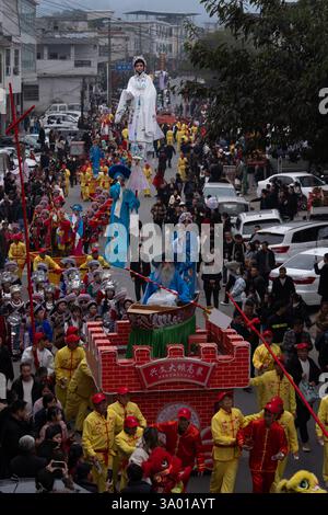 Xingwen, China's Sichuan Province. 1st Mar, 2025. Children dressed as ...