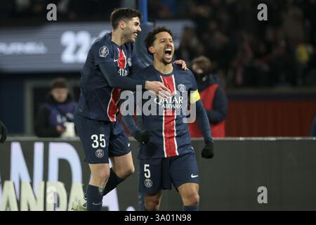Lucas BERALDO of PSG celebrates his goal during the French championship ...