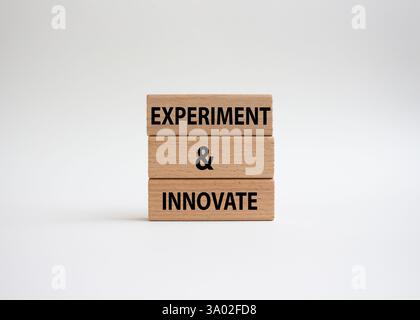 Experiment and innovate symbol. Concept words Experiment and innovate ...
