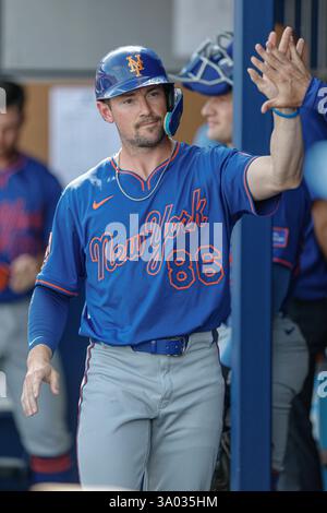 New York Mets pitcher Luke Weaver (30) throws during the eighth inning ...