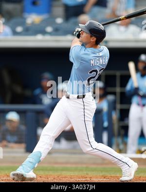 Tampa Bay Rays' Kameron Misner walks through the dugout before a ...