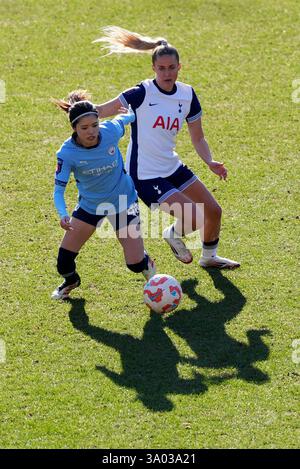 Manchester City's Yui Hasegawa (left) during the Women's FA Cup fourth ...