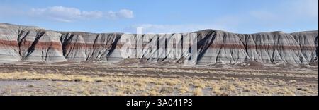 Mountains in Arizona's Painted Desert with colorful geologic bands ...