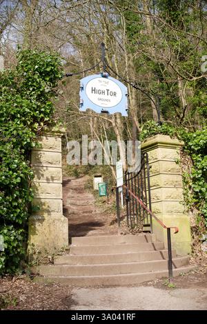 Entrance to High Tor, Matlock, Derbyshire, UK Stock Photo - Alamy