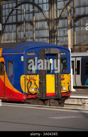 South Western Railway class 455 suburban commuter train at London ...