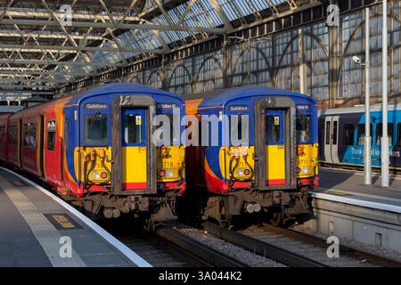 A South Western Railway Class 455 EMU repainted in the British Rail ...