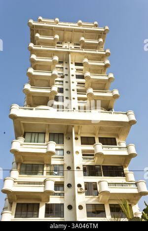 A residential building at Bandra Band stand, Bandra, Bombay now Mumbai ...