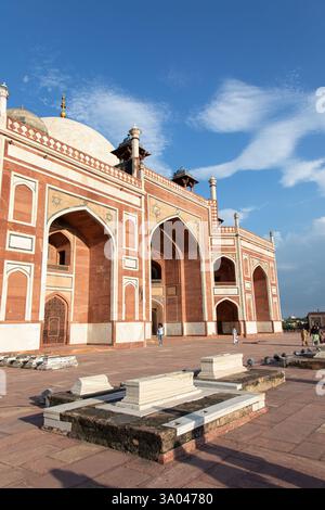 Delhi, India - 8-12-2022: Humayun's Tomb with tourists. Mughal ...