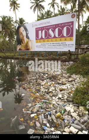 Garbage at Cherai backwaters, Kerala, India, Asia Stock Photo - Alamy