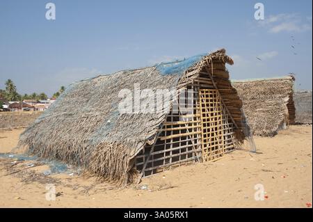 Huts at thankassery ; thangassery ; Quilon ; Kollam ; Kerala ; India ...