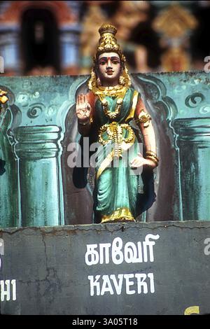 Kaveri river Goddess statue India Stock Photo - Alamy