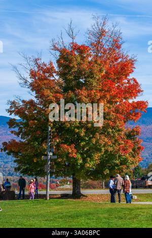 Countryside view of Stowe with Autumn mountains and forest Stock Photo ...