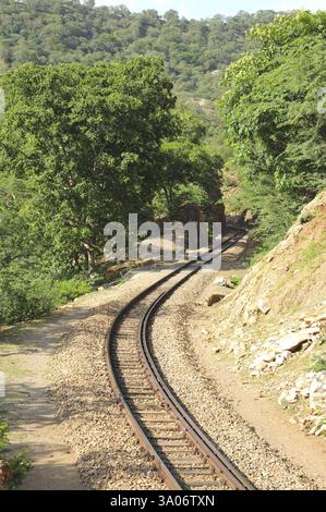 Railway line, Goram ghat, Marwar Junction, Rajasthan, India, Asia Stock ...