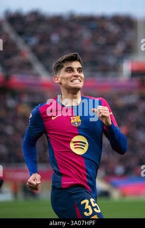 Gerard Martin of FC Barcelona celebrates the 1-0 during the La Liga EA ...