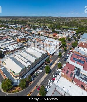 An aerial view of Inverell town in New South Wales, Australia Stock ...