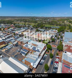 An aerial view of Inverell town in New South Wales, Australia Stock ...