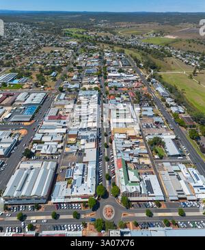 An aerial view of Inverell town in New South Wales, Australia Stock ...