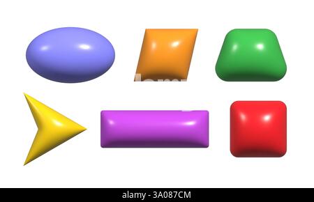 3d abstract shapes collection Stock Vector Image & Art - Alamy