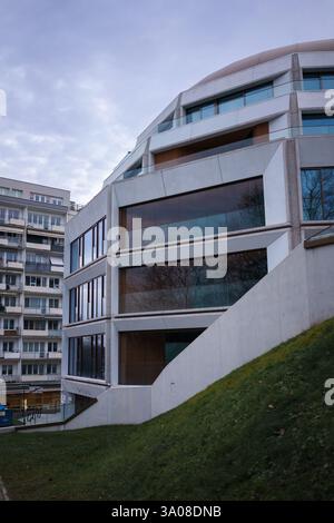 Contemporary residential building showcasing unique architectural ...