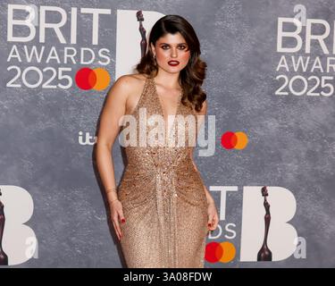 Ellie Edwards attends The BRIT Awards 2025 at The O2 in Greenwich ...