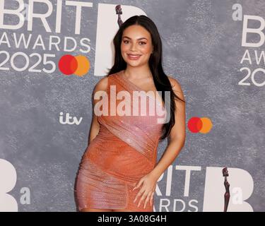 Lauren Whilby attends The BRIT Awards 2025 at The O2 in Greenwich ...