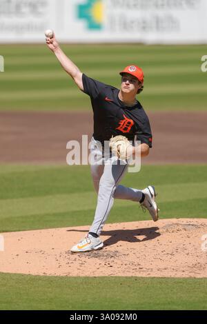 Detroit Tigers pitcher Jackson Jobe throws against the Boston Red Sox ...