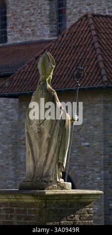 Statue of Bishop Boniface at the collegiate church of St Boniface in ...