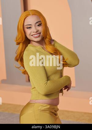 Ice Spice attends the 2025 Vanity Fair Oscar Party at Wallis Annenberg ...