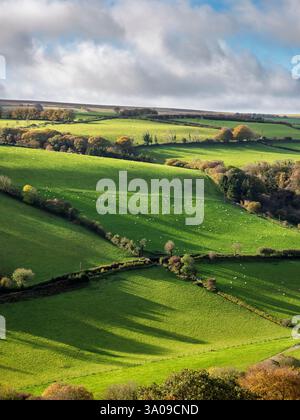 The East Lyn Valley with Doone Valley and Malmsmead Hill beyond from ...