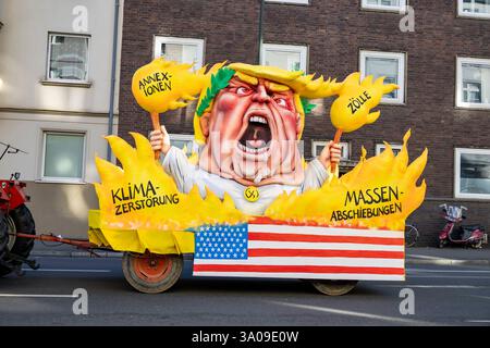 Dusseldorf, Germany. 3 March 2025. Political carnival floats by ...