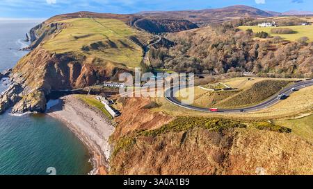 Berriedale Braes Caithness Scotland houses the bridge and steep hairpin ...