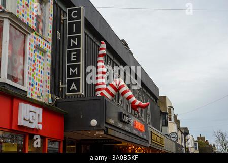 Duke's Komedia cinema in Gardner Street, The Lanes, Brighton with legs ...